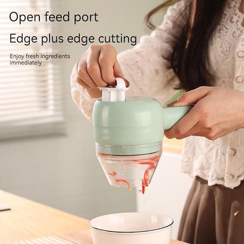 3 IN 1 Wireless Electric Garlic Chopper Crusher Automatic Egg Whisk USB ...